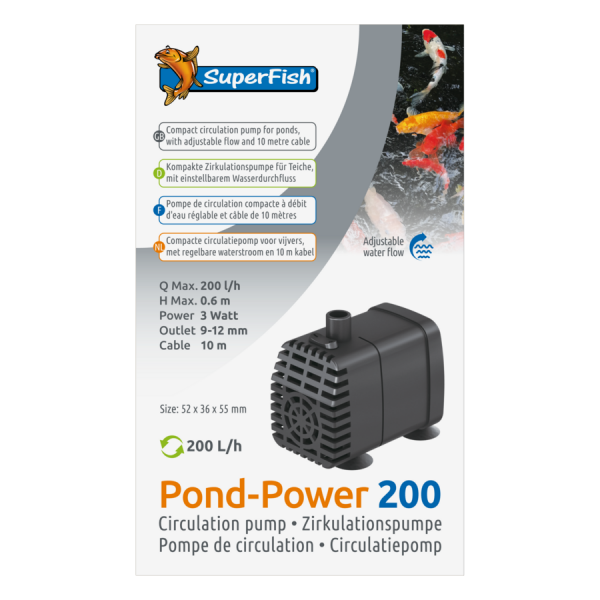 Expert pompes de bassin - Pond power 200 (200L/H) 07060450